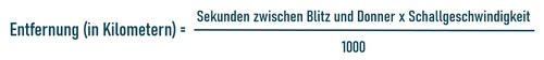 Blitz-und-Donner-Rechner | Gewitter Entfernung berechnen
